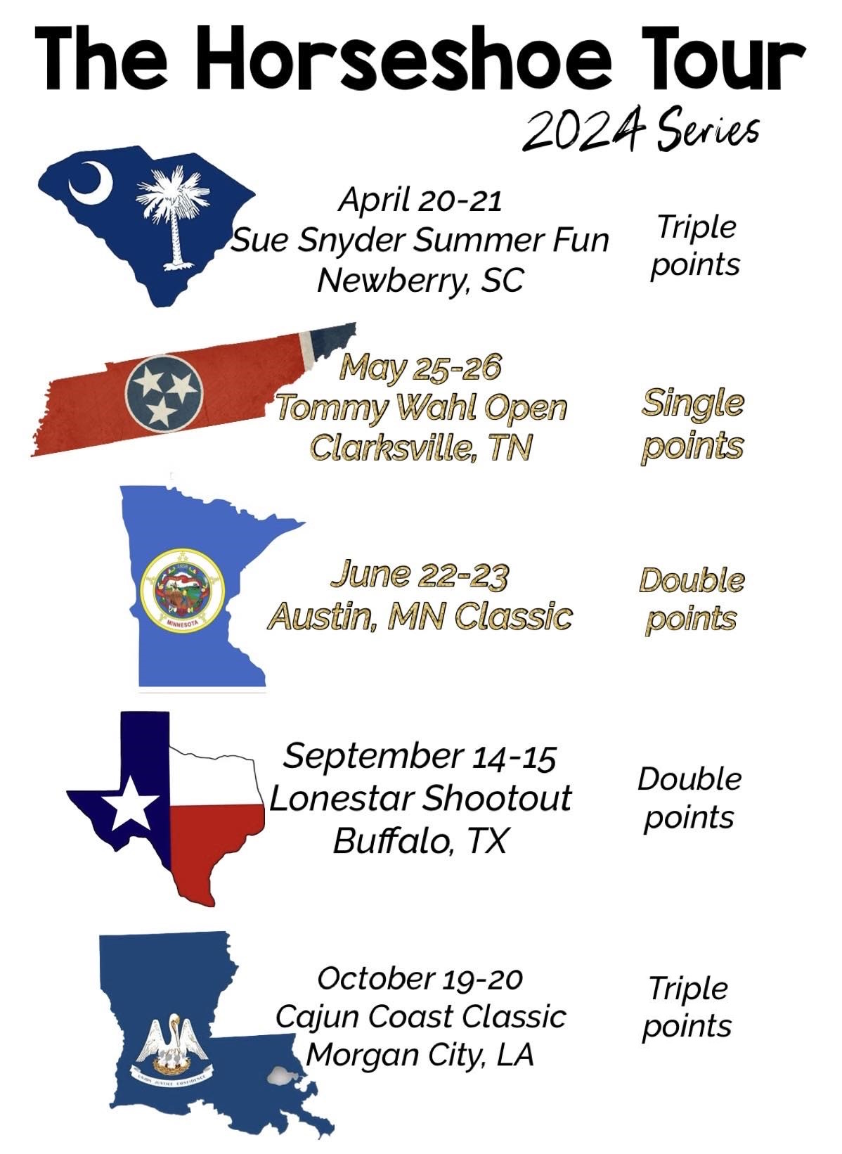 2024 Schedule – The Horseshoe Tour